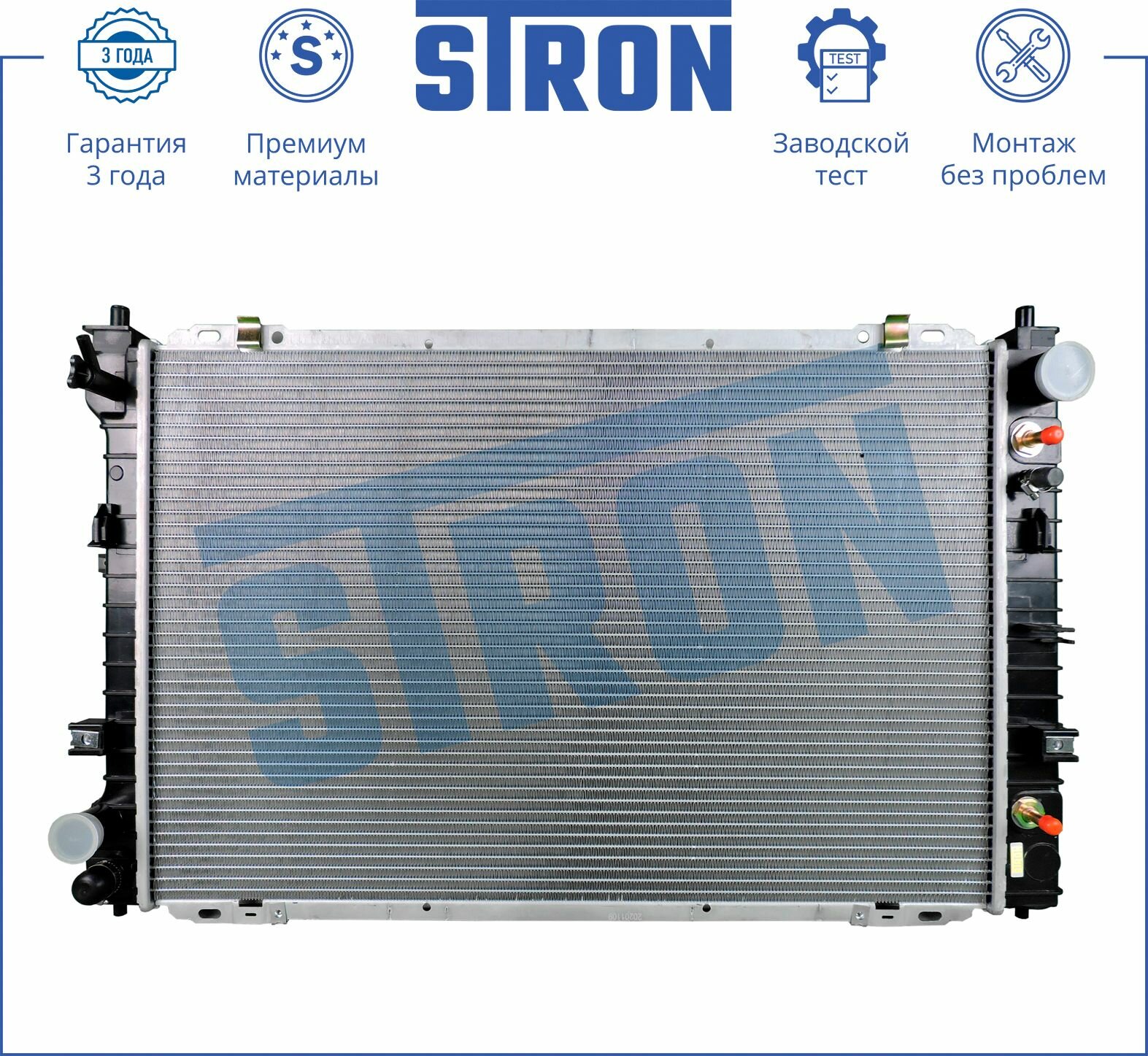 Радиатор охлаждения двигателя STRON для автомобиля FORD ESCAPE I, MAVERICK II, MAZDA TRIBUTE I, арт. STR0282