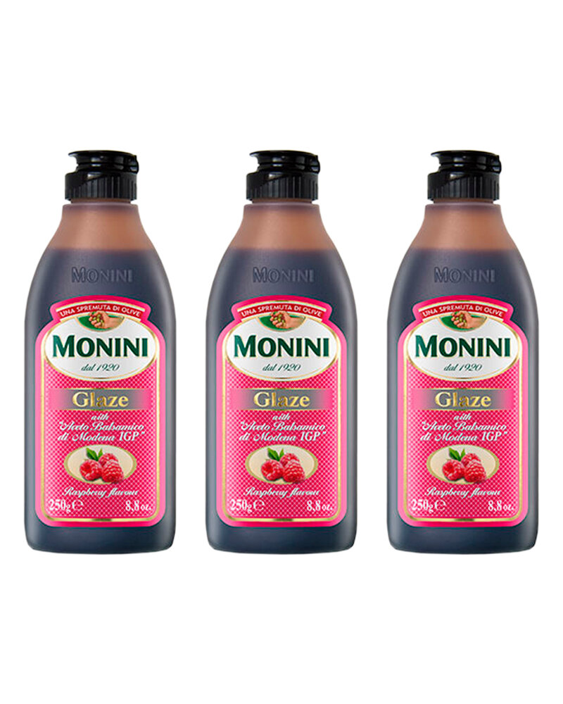 Бальзамический соус Monini со вкусом малины (глазурь) 250 мл - 3 шт