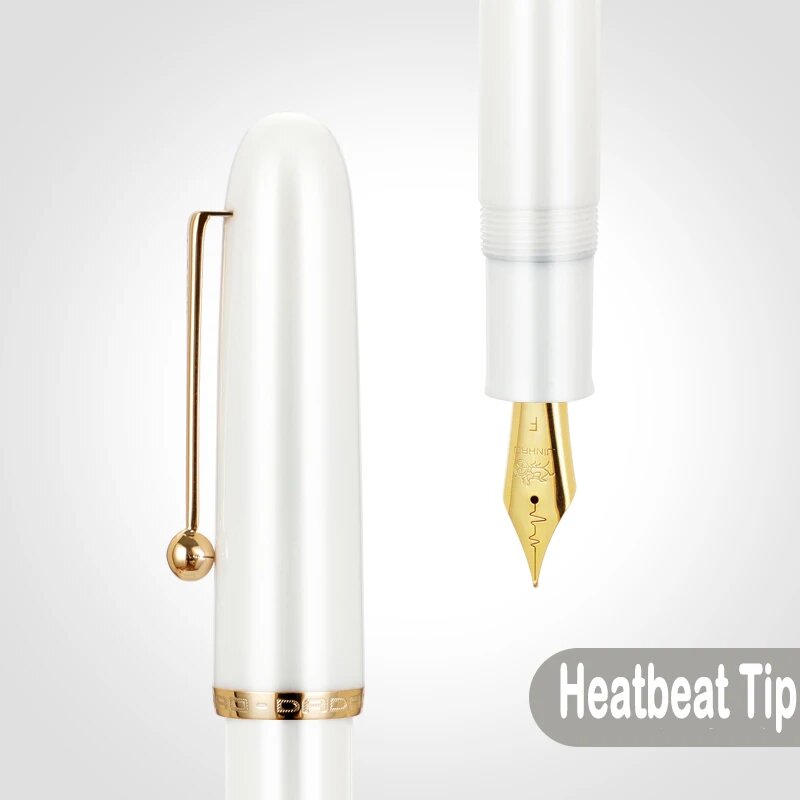 JINHAO 9016 перьевая ручка прозрачная F(Approx 0.5mm), H-Porcelain White