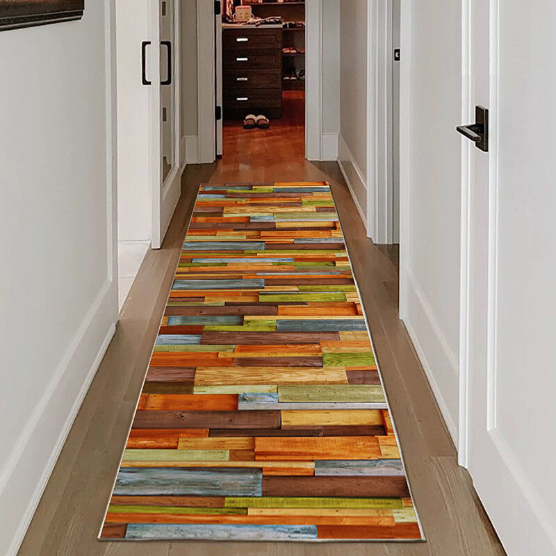Классический длинный полосатый ковер для отеля, простой ковер для прихожей, настраиваемый нескользящий ковер для домашнего коридора