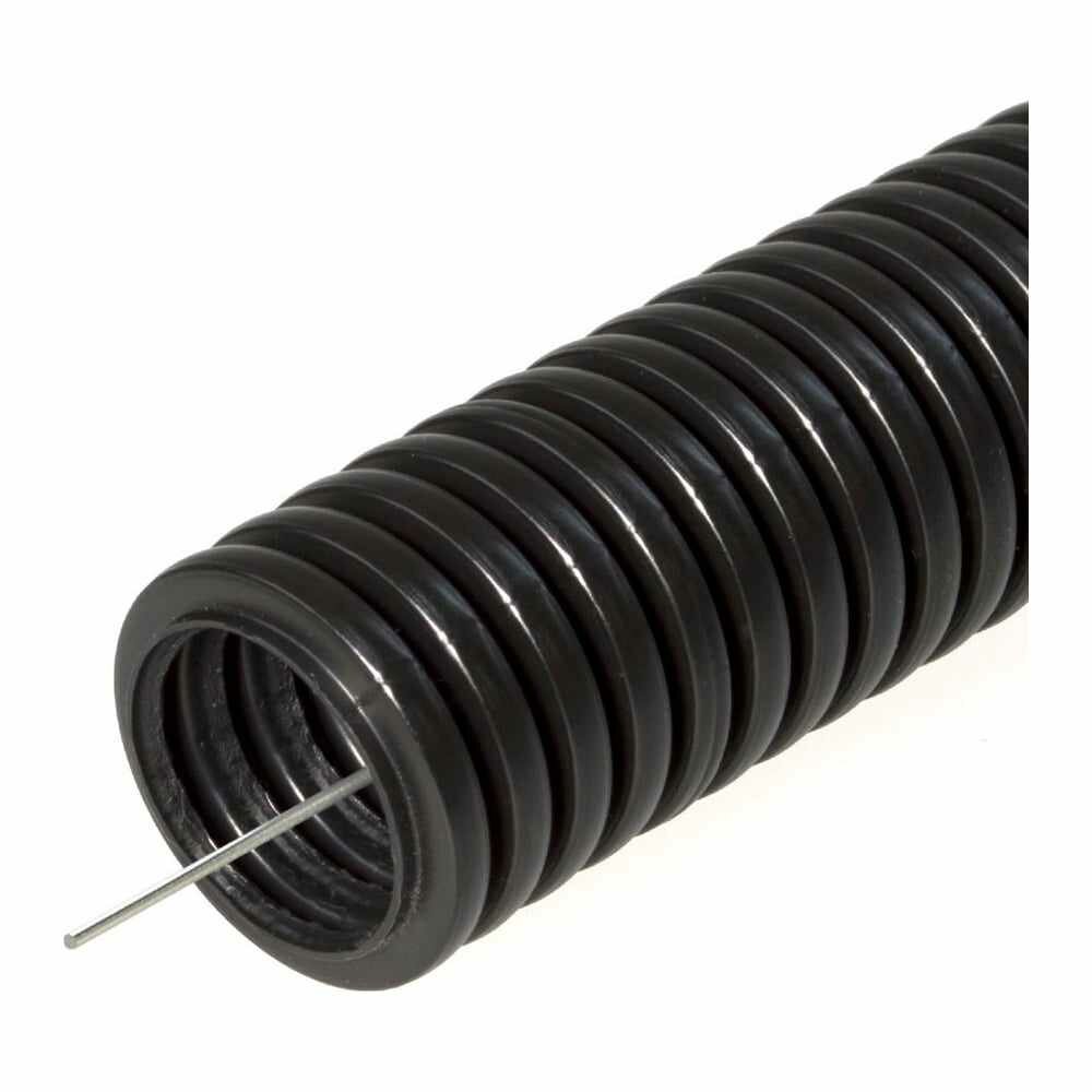 Промрукав Труба гофрированная ПНД легкая 350 Н безгалогенная HF стойкая к ультрафиолету черная с/з д20 50м PR02.0125