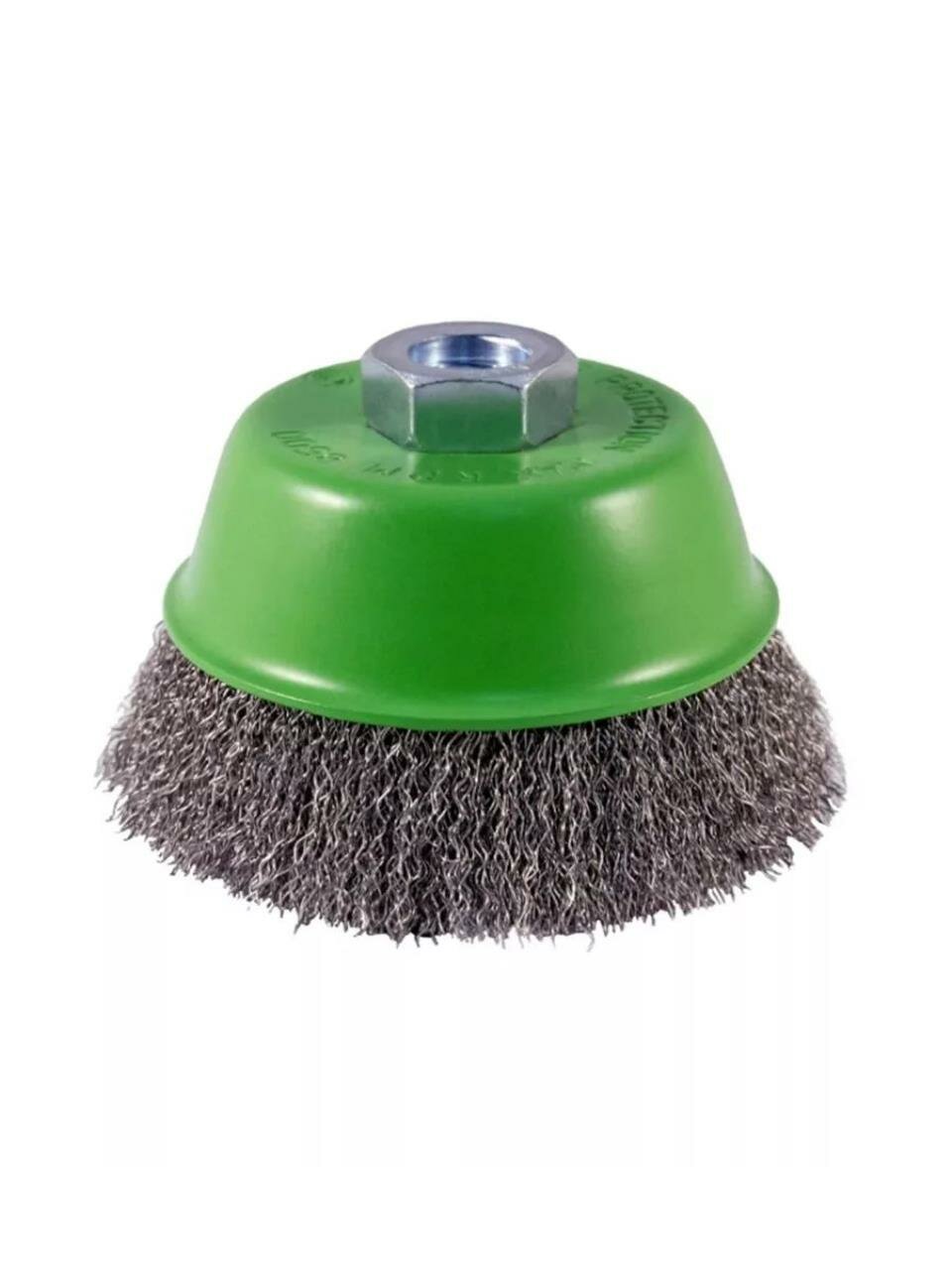 Щетка для УШМ ОТП 75М14, сталь, гофрированная, чашечная диаметр 75 мм