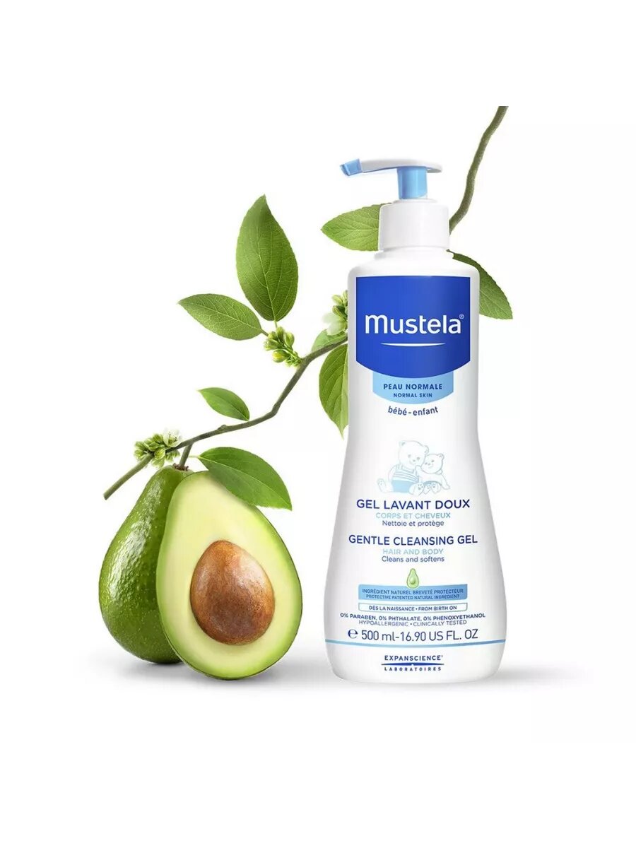 Mustela Нежный очищающий гель для купания детей 500 мл