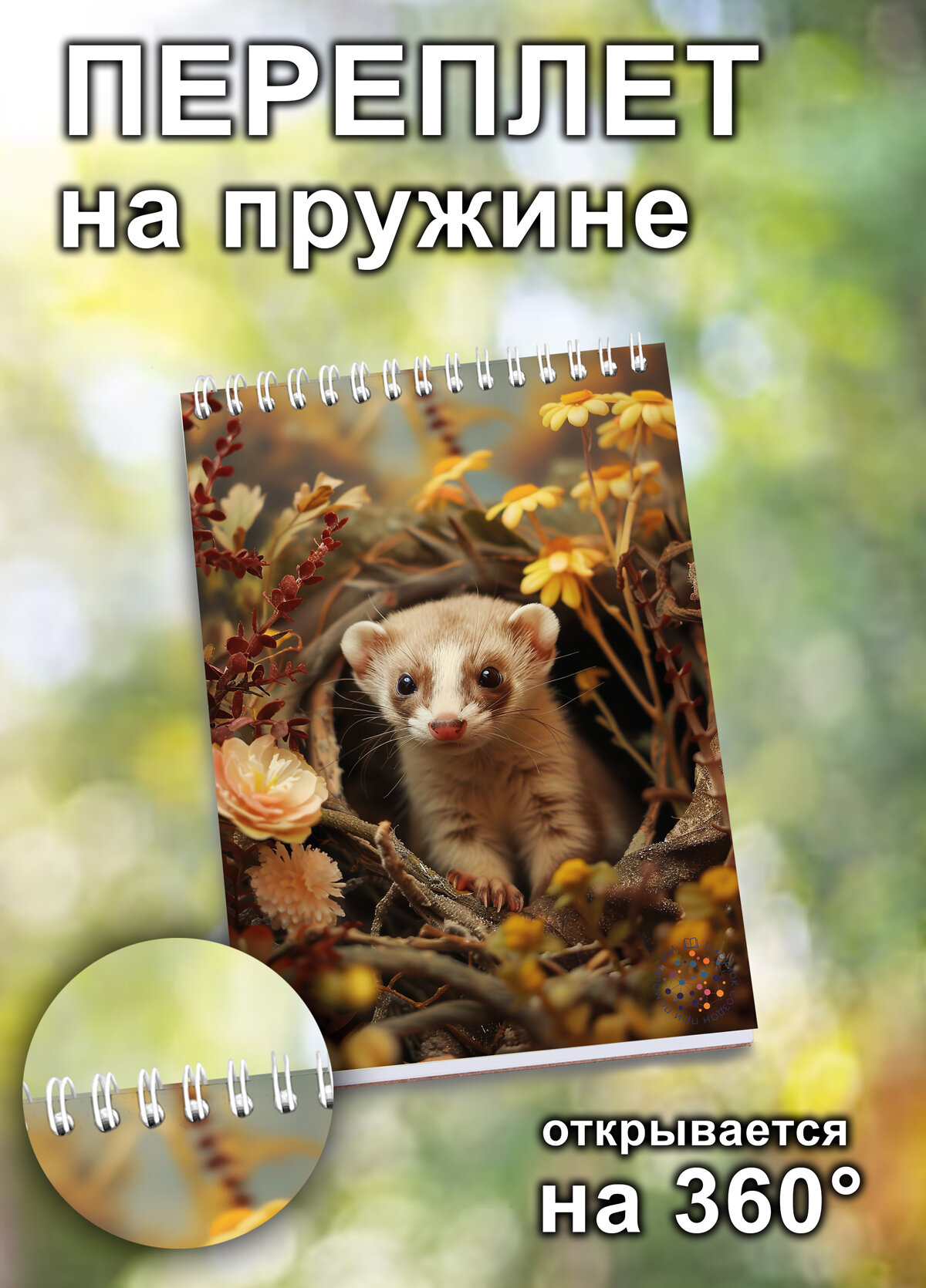 Скетчбук "Хорек", А5 (размер 15 x 21 см) — фото 1