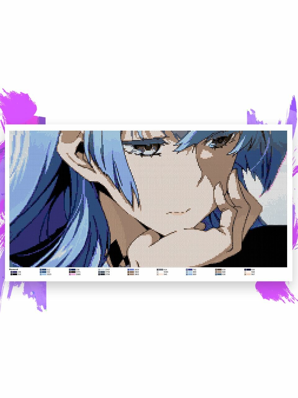 Алмазная мозаика без подрамника - вышивка Связанные 30 х 60 см