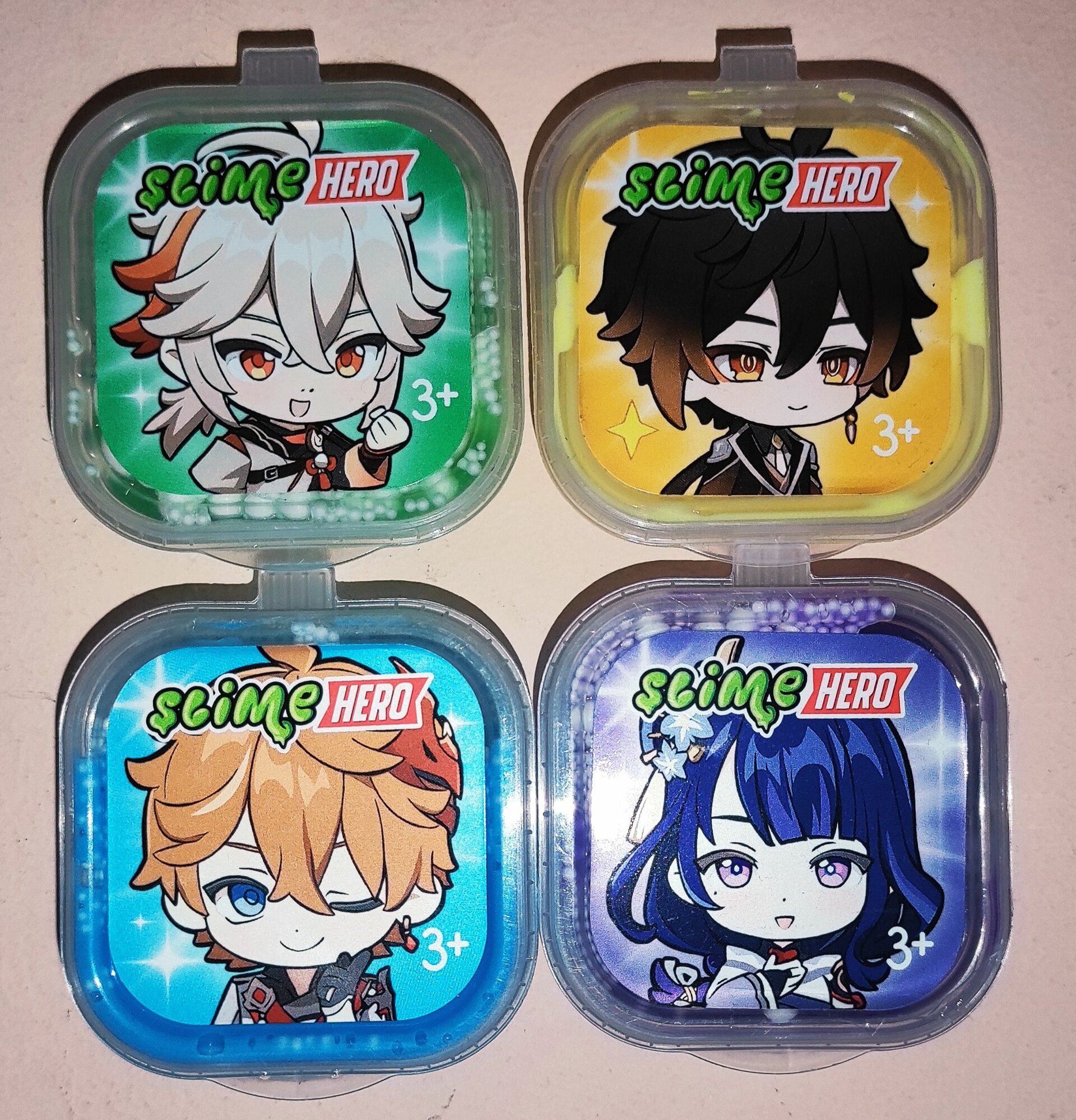 Набор слаймов 4шт 60г Slime Hero