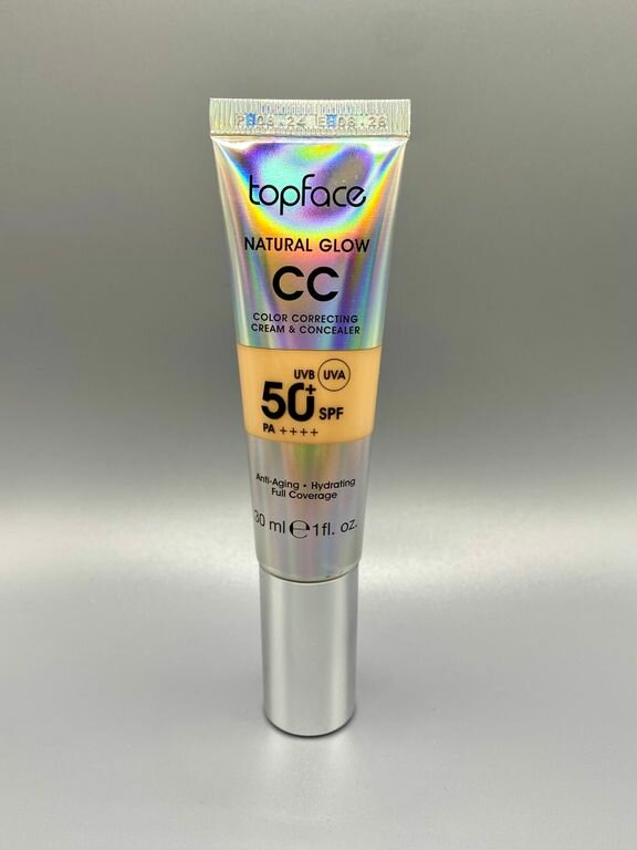 Topface Тональный крем Natural Glow CC Cream&Concealer PT472 SPF 50+ , тон 007