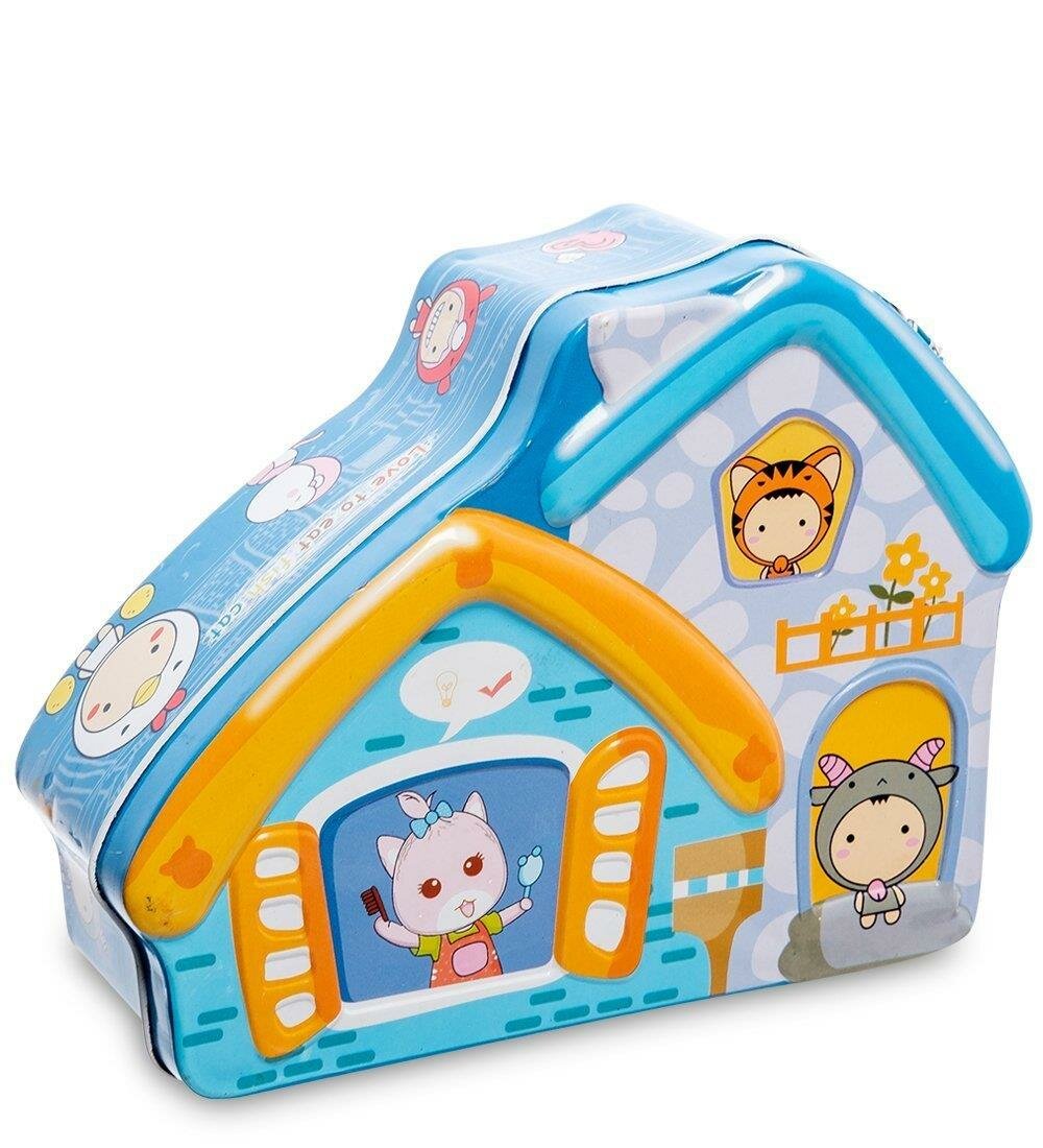 Металлическая копилка Домик для друзей A2145651 разностор, Металл