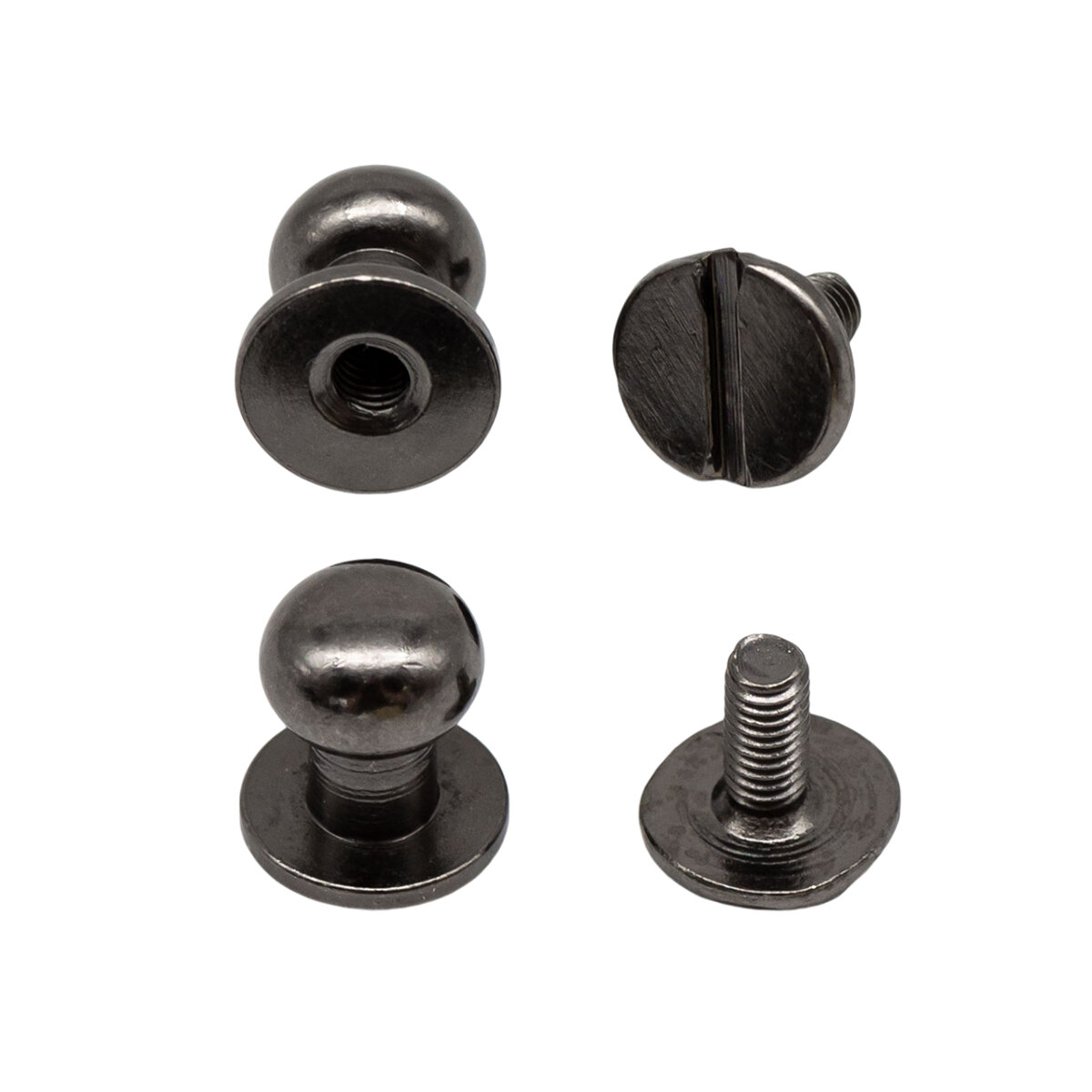 Винты для ремней и сумок 7,5 мм BIG, 67896, металл (черный никель), 20 шт