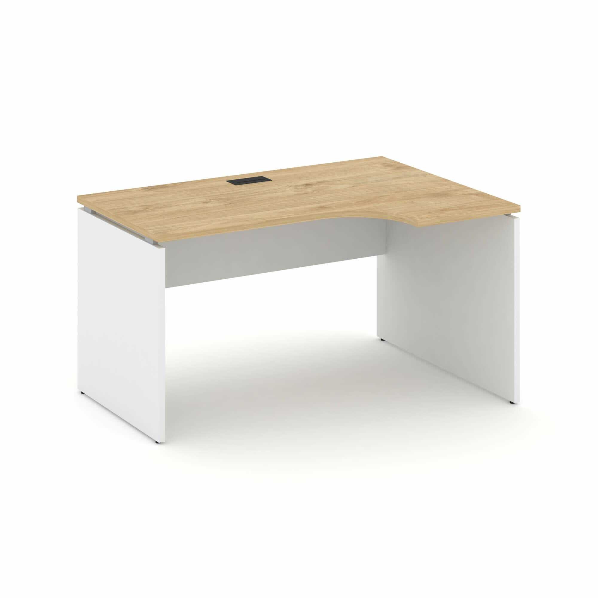 Стол угловой письменный Style Project Riva SN-D. SPA-012(R) угол правый Тиквуд Светлый / Белый 1580*700 / 980*750