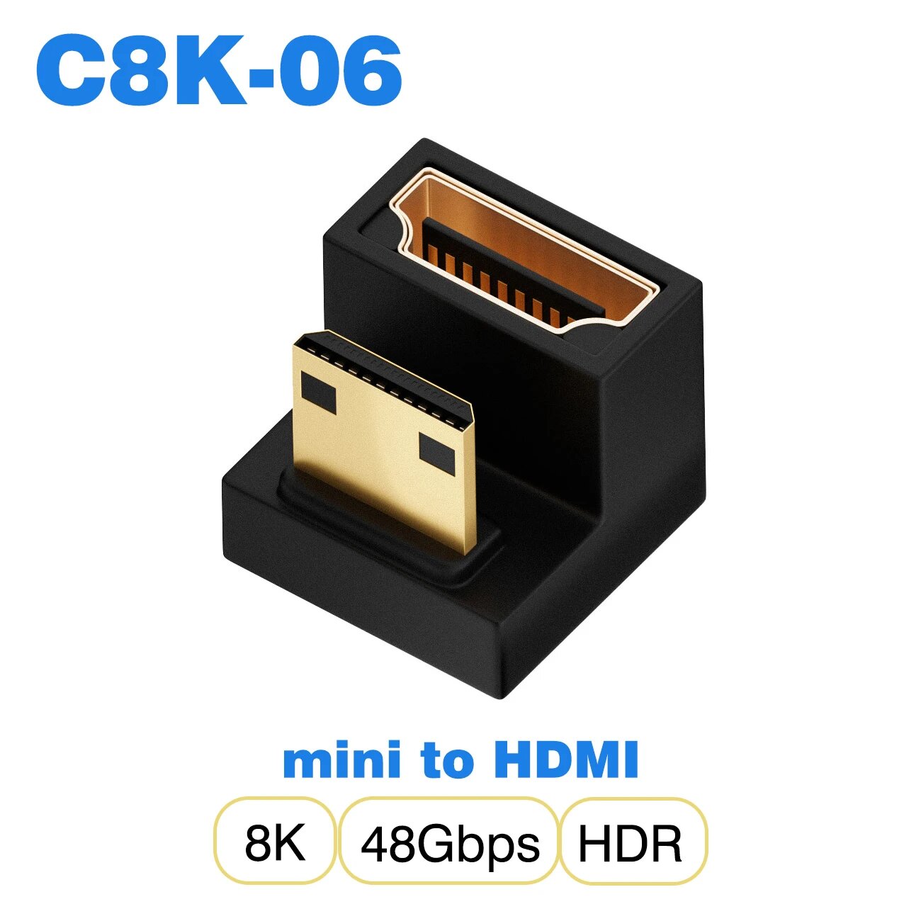 NNBILI HDMI адаптер 90/270 градусов mini/micro 8K 4K C8K-06