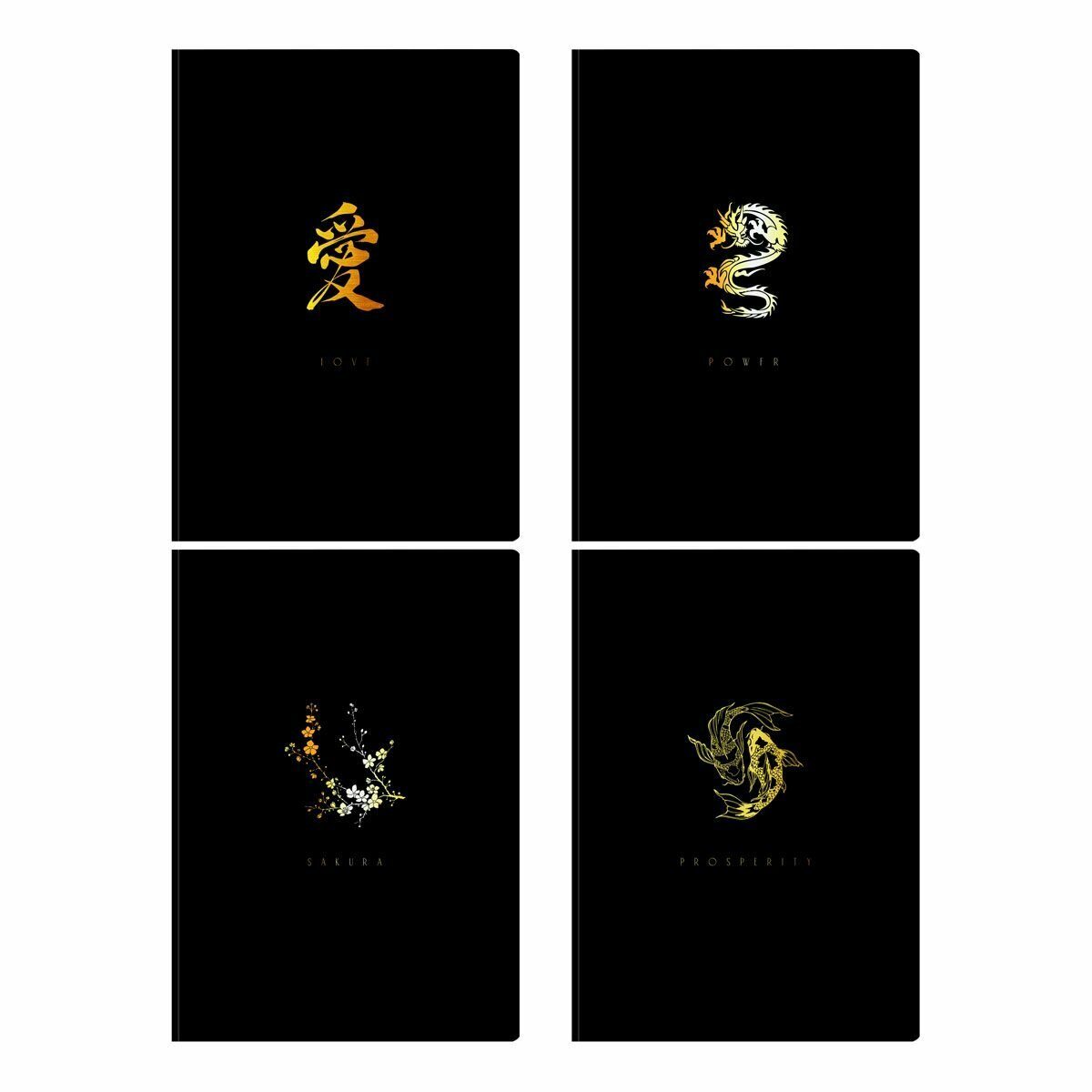 Тетрадь для записи иероглифов 48л, А5 BG (скрепка, матовая ламинация, тиснение фольгой) (ТС5ск48 12597), 5шт.