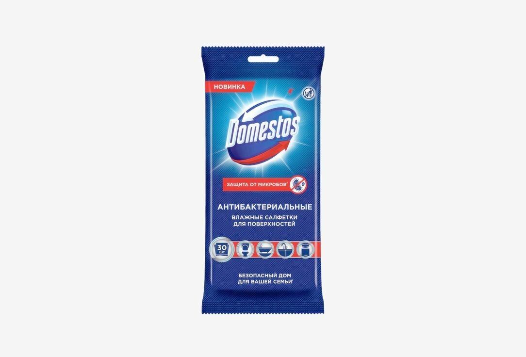 Влажные салфетки DOMESTOS Antibacterial