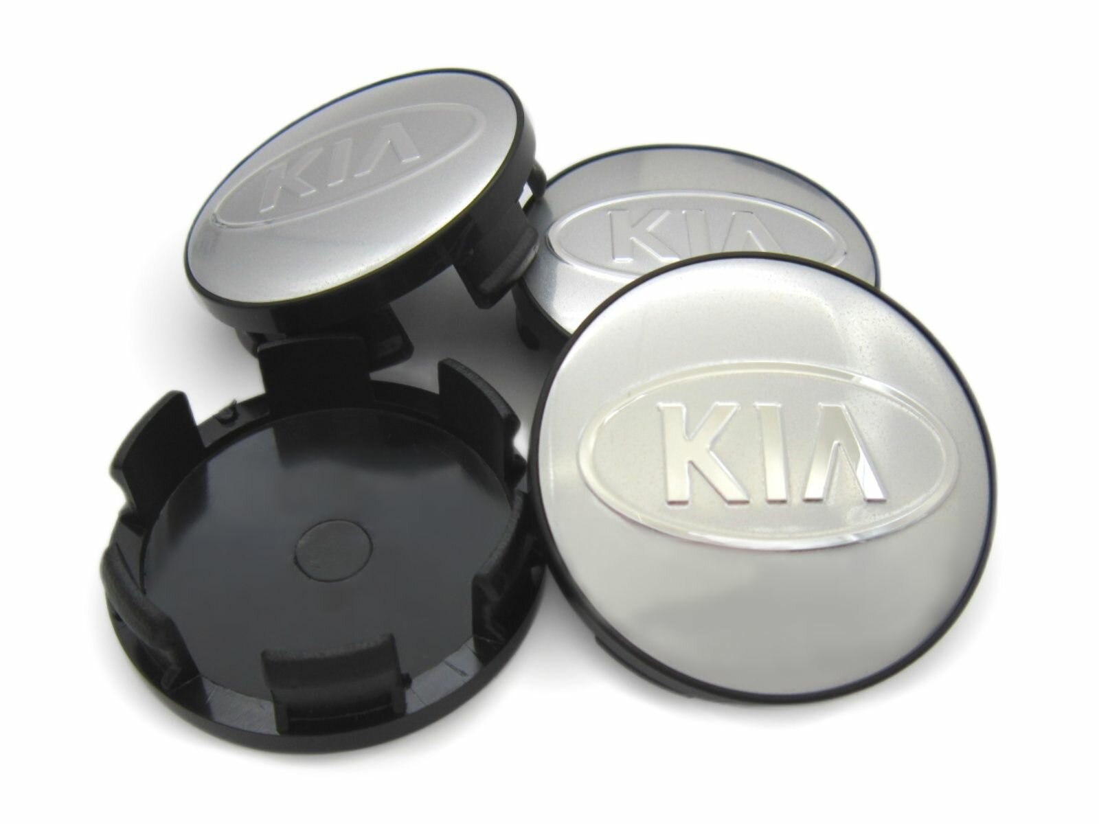 Колпачки, заглушки на литые диски СКАД Kia full chrome 56/51/12 мм, комплект 4 шт.