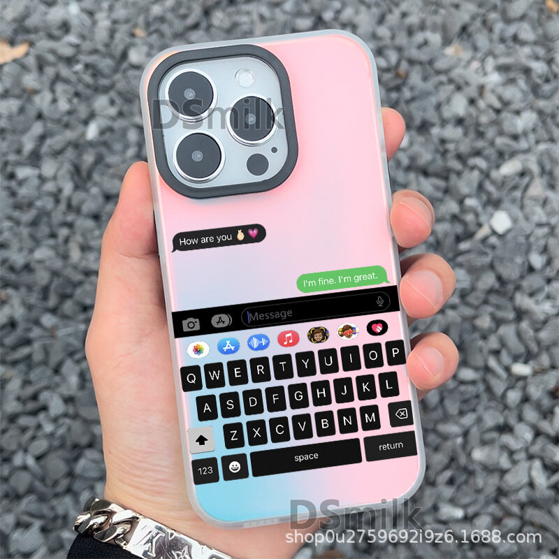 Чехол-клавиатура S274P1, для iPhone 15 Pro/14/13/12, Apple 11 Xs Max, hard plus, tide xr/x, Aurora white