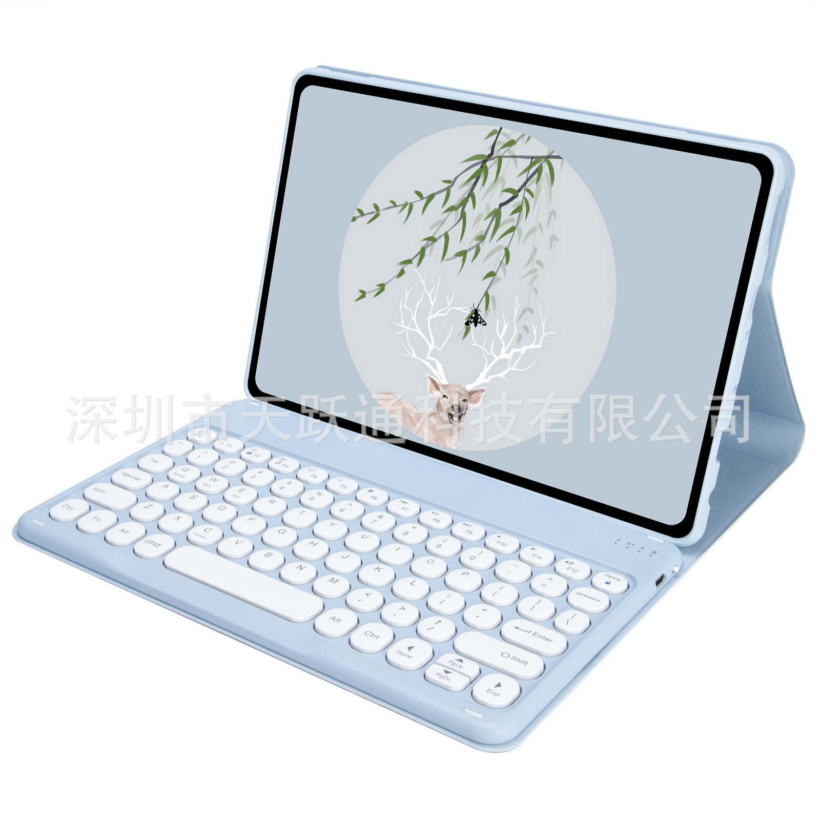 Чехол-клавиатура SM-T220, для Samsung Tab A7 Lite, кожаный, небесно-голубой