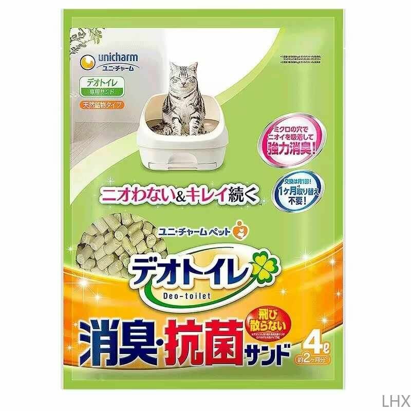Антибактериальный Цеолит наполнитель Unicharm DeoToilet для системных туалетов для кошек, 4л