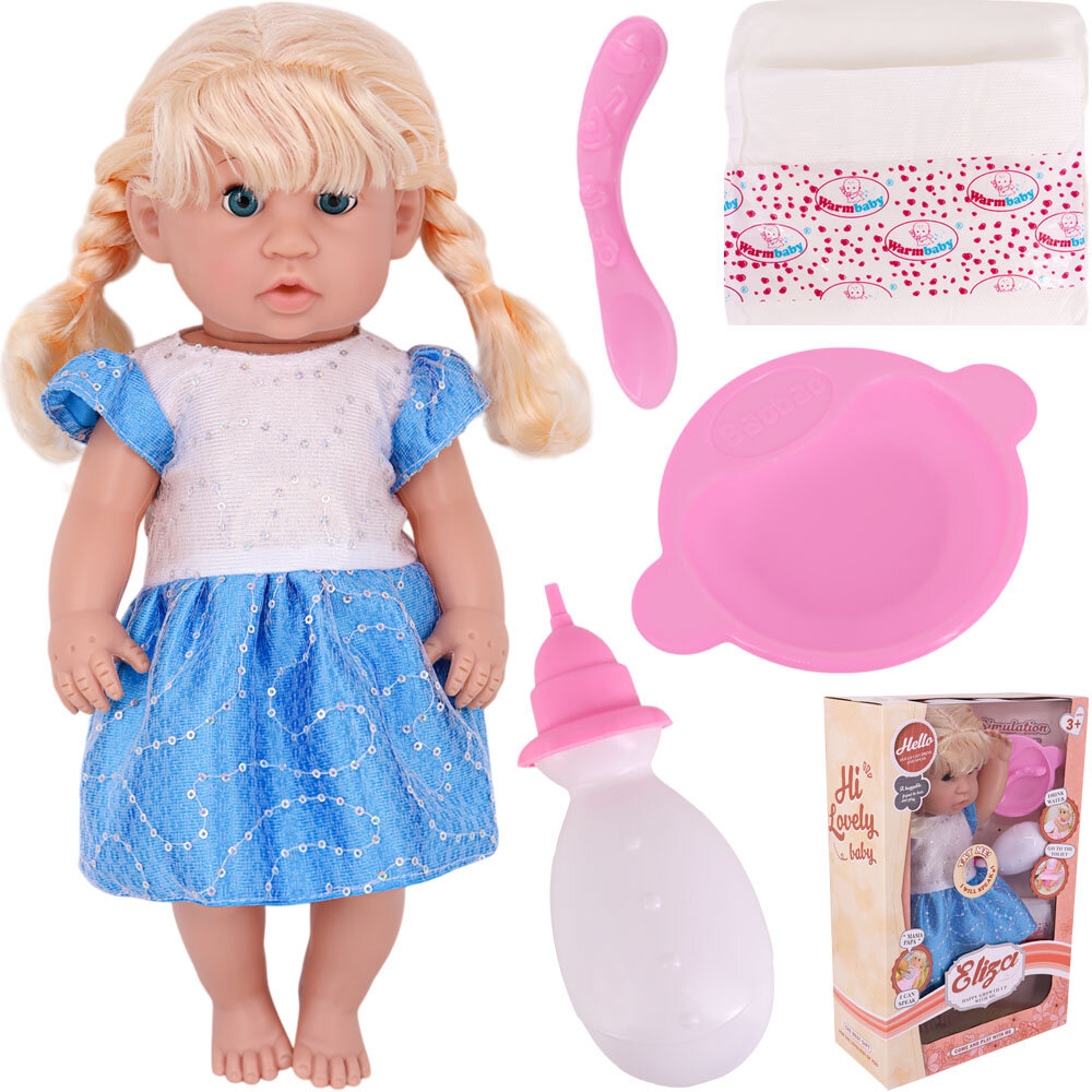 Пупс Китайская игрушка1 Eliza в платье, с аксессуарами, 3+ (2463929)