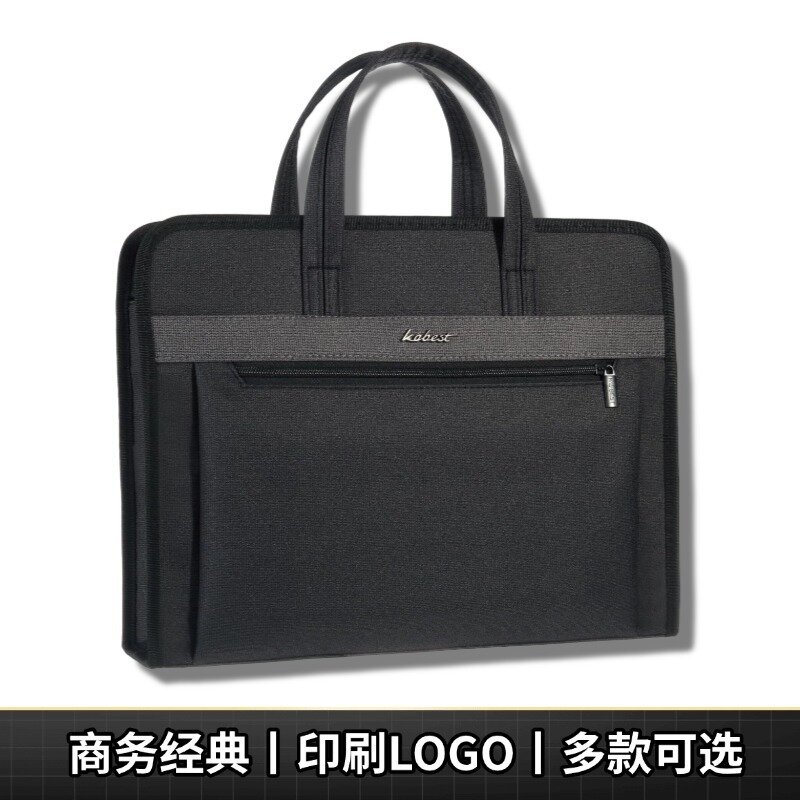 Сумка-портфель Qizhou 6886, мужская, деловая, черная