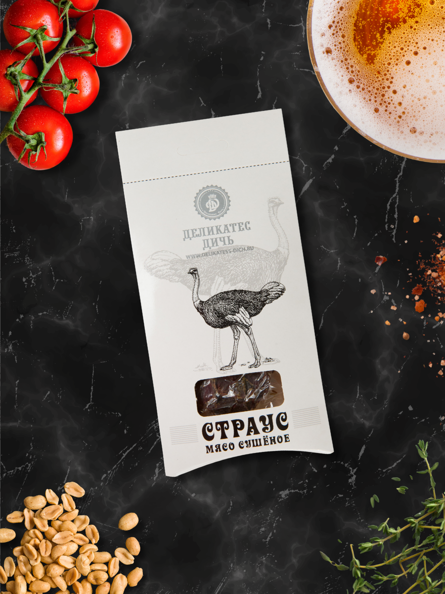 Сушеное мясо Страуса в подарочной упаковке 35 г