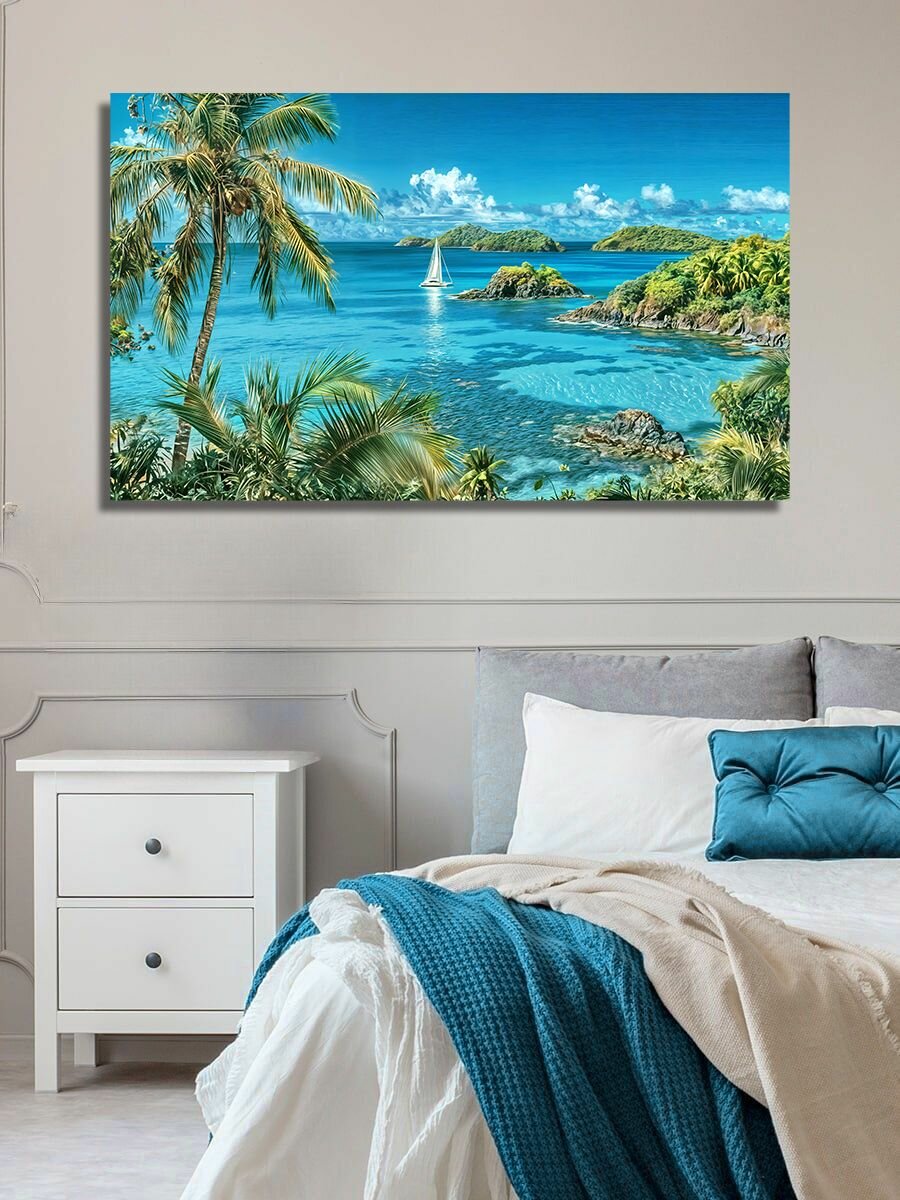 Картина на холсте LOFTime 60х100 Море пальма КБ-1395-60100