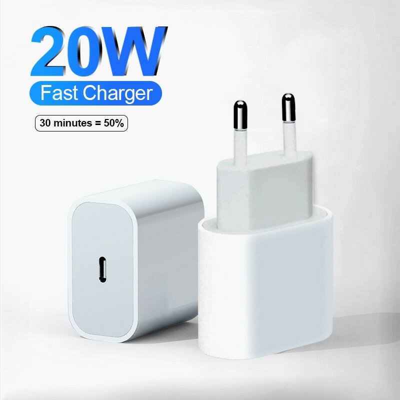 Al 20W PD быстрое зарядное устройство для APPLE iPhone 12 11 13 Pro MAX mini 8 Plus SE USB C адаптер XR X XS MAX для iPad быстрая зарядка