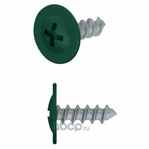 Саморез 4.2х16 мм с прессшайбой, цинк, острый, RAL 6005 (50 шт в зип-локе) STARFIX (цвет зеленый мох STARFIX SMZ13990450