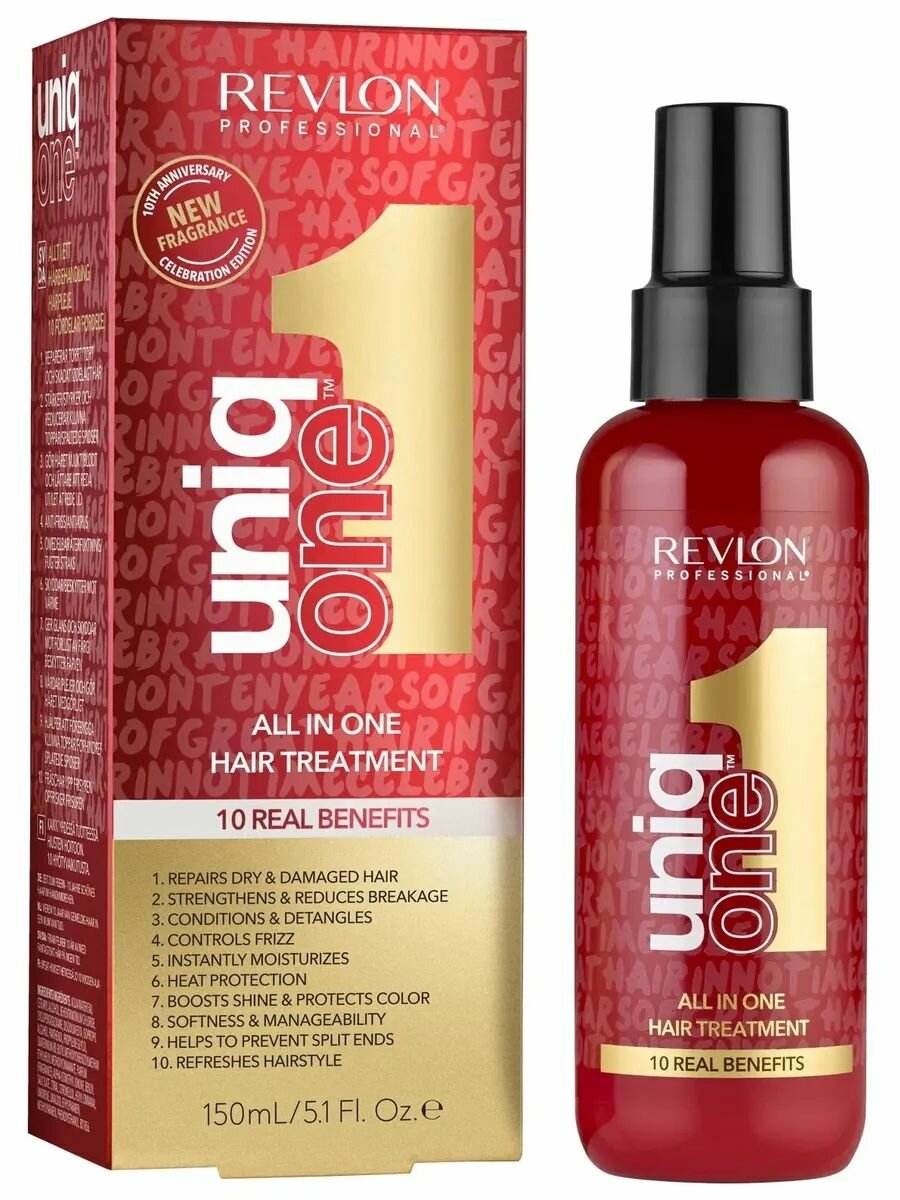 Универсальная спрей-маска для волос Revlon UNIQONE несмываемая, 150 мл