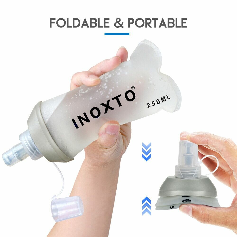 Спортивная мягкая бутылка для воды 500мл прозрачная