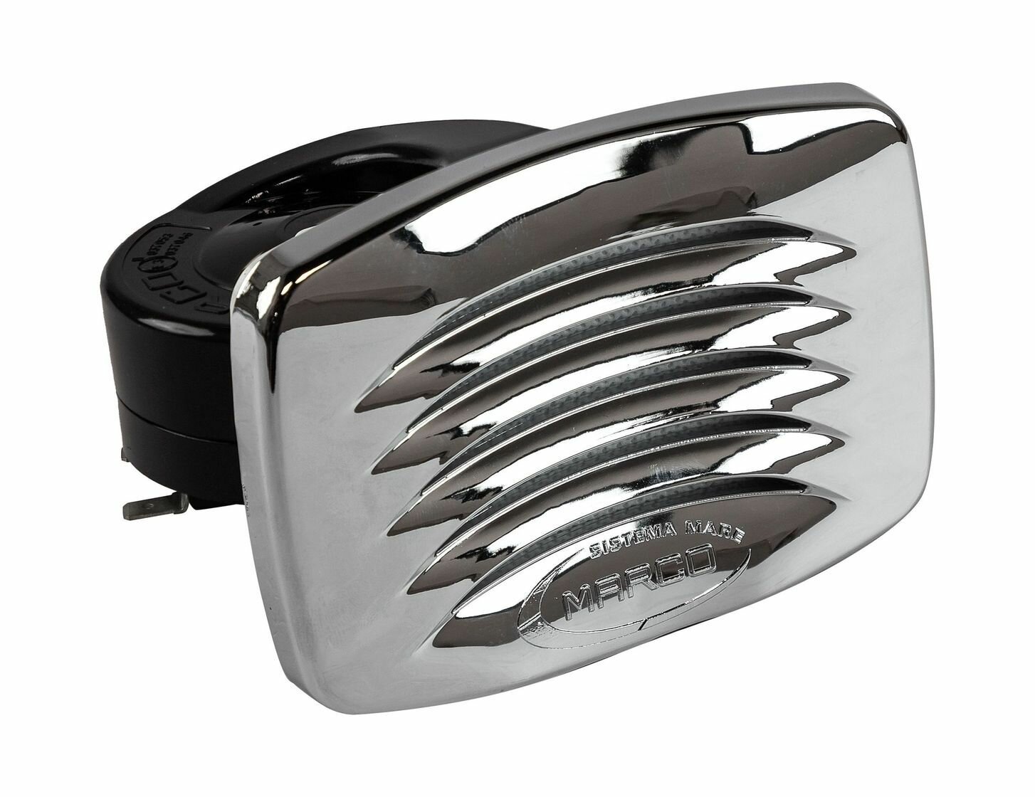 Горн-улитка Marco, сигнал электрический, врезной, хромированный, 12В, Италия