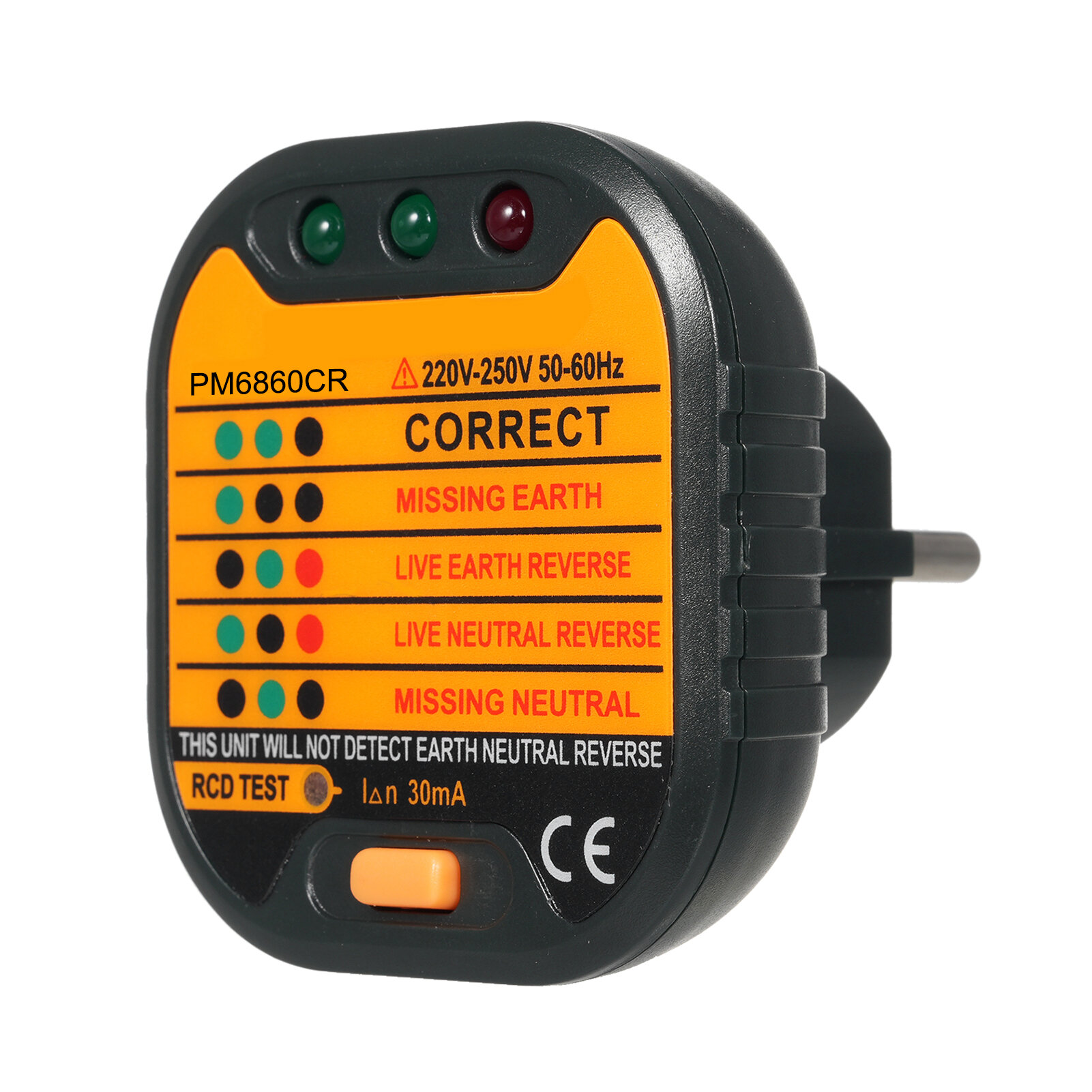 Тестер розеток 20 В, портативный тестер розеток с определением полярности и напряжения, детектор электрических розеток, детектор розеток для безопасного домашнего использования