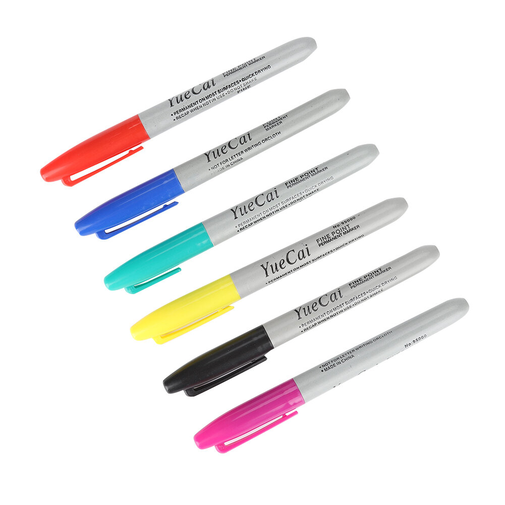 6 шт./набор маркеров для татуировок, перманентный макияж, ручка для позиционирования, инструмент для макияжа по телу, водостойкая бесчернильная татуировка