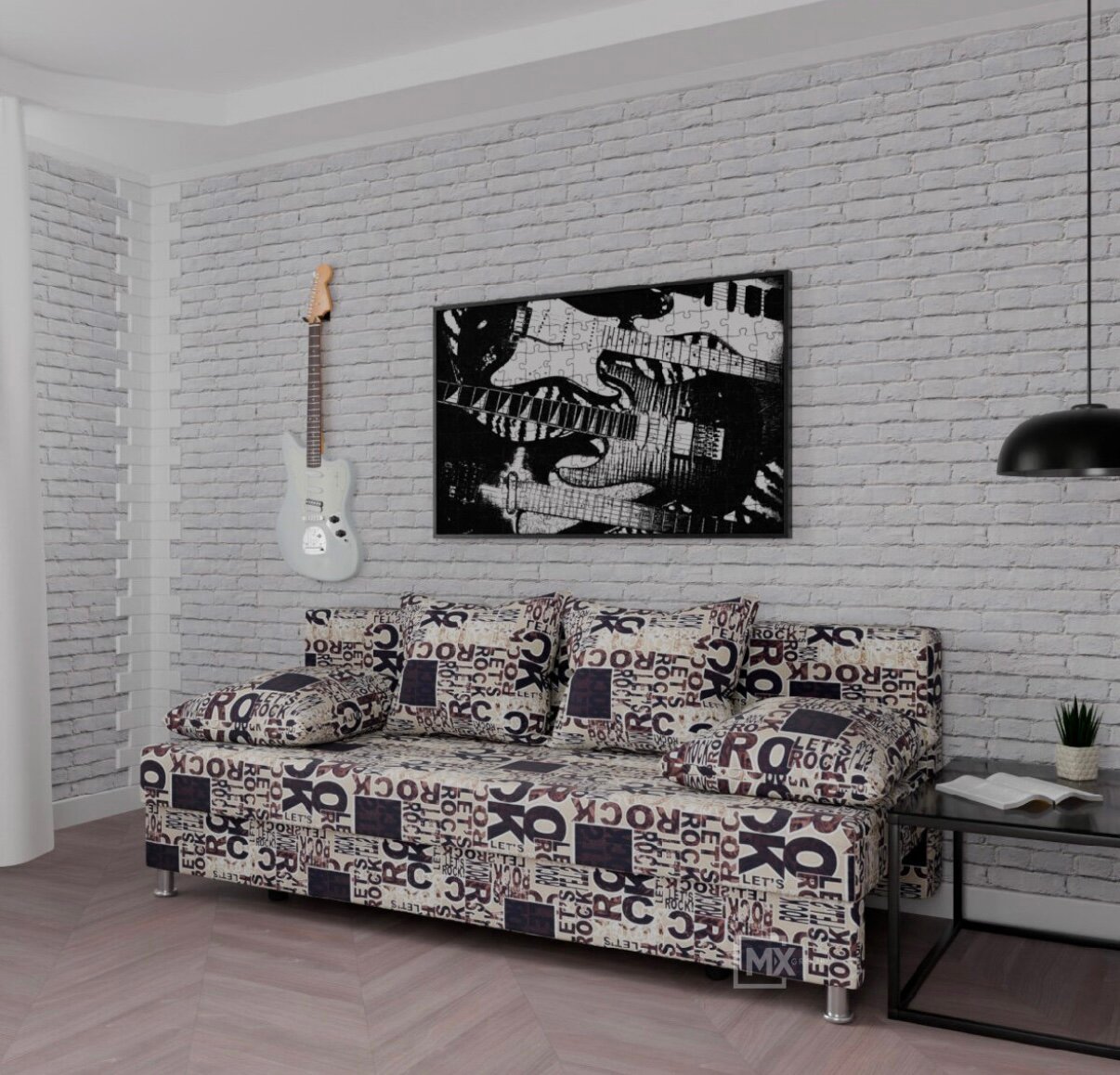 Диван еврокнижка велюр М150-1 темно-бежевый с подушками, с ящиком для белья, 1900х720х810(1900х1280)