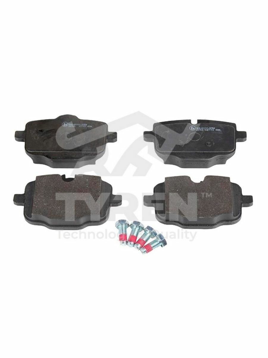 Колодки тормозные дисковые задние для а/м BMW 3, 5, 6, 7, X3, X4, X7, Tyren TYR1210791