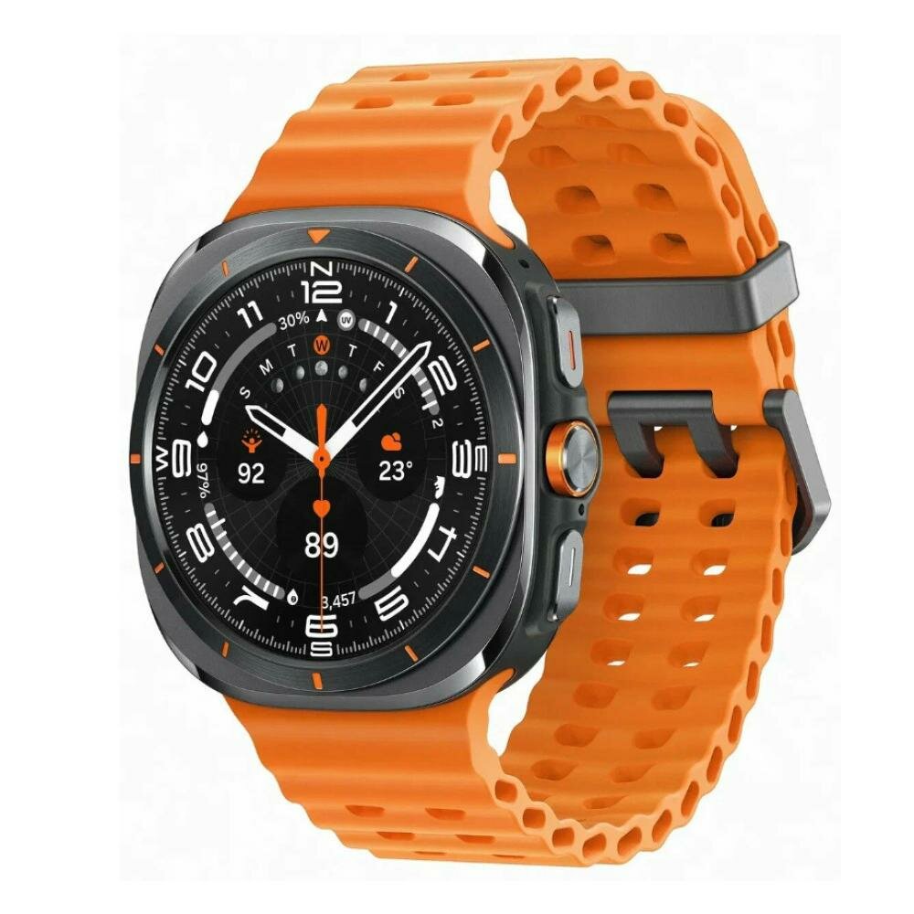 Умные часы Samsung Galaxy Watch Ultra 47mm (2025) LTE SM-L705F, Titanium Black с оранжевым ремешком