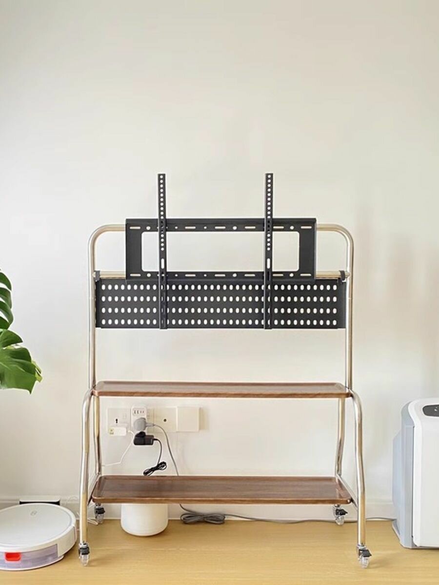 Стойка для телевизора 40"-75" с кронштейном на колесах , передвижная, Двойной слойG/2/21-