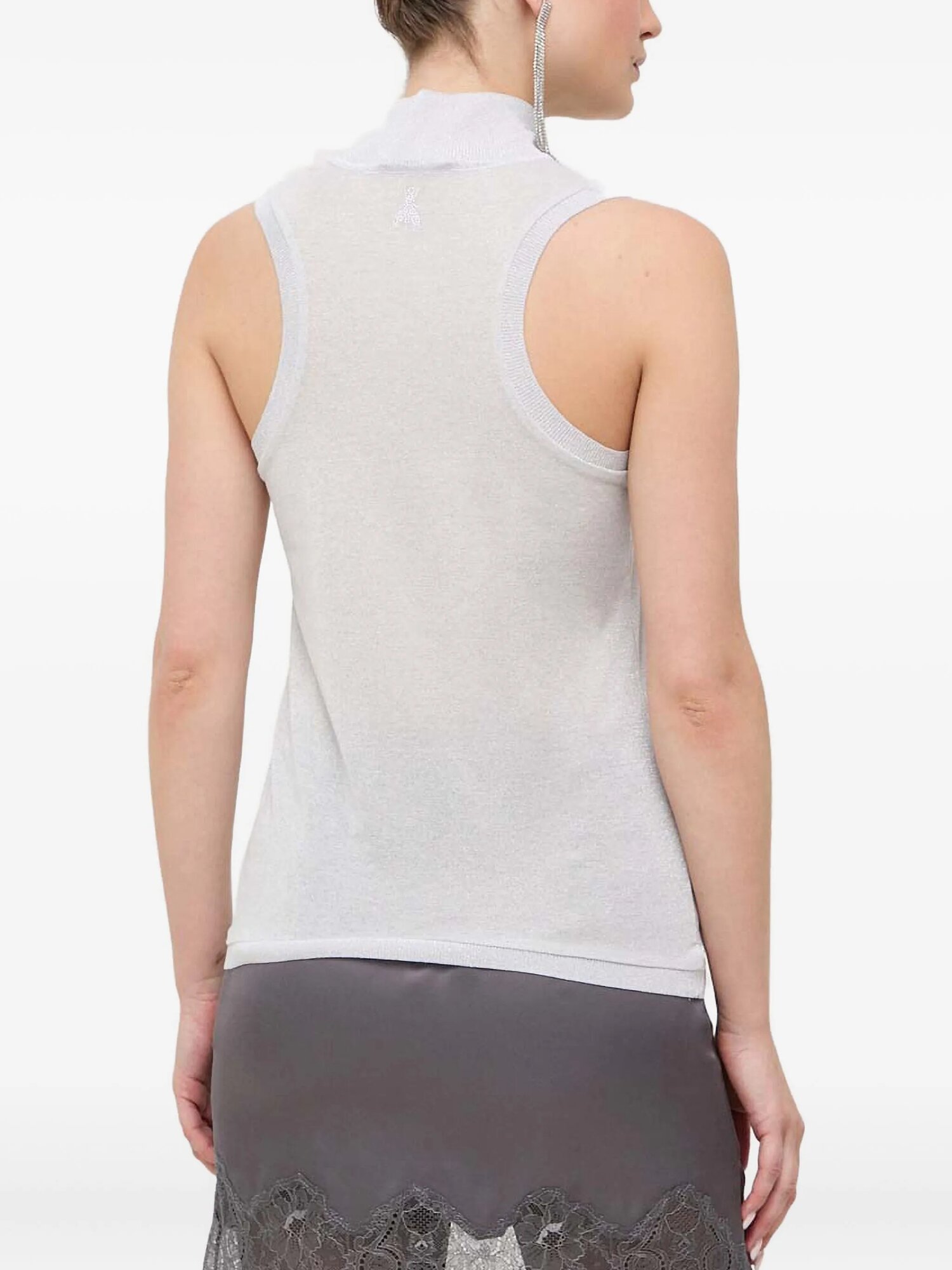 Топ PATRIZIA PEPE High-neck embellished top, размер 44 — фото 1