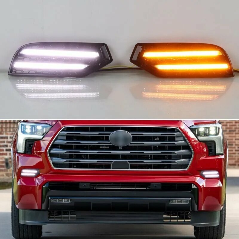 Фары автомобильные, Огни дневные ходовые, 2 шт, арт. Toyota Sequoia III 2022-2024