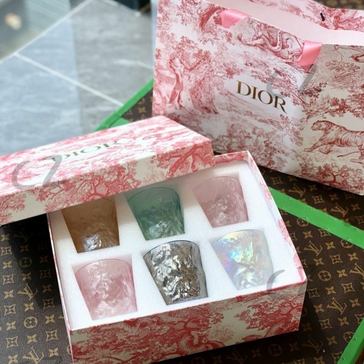 Эксклюзивный набор из 6 чашек Dior La Roue de la Fortune, хрустальное стекло