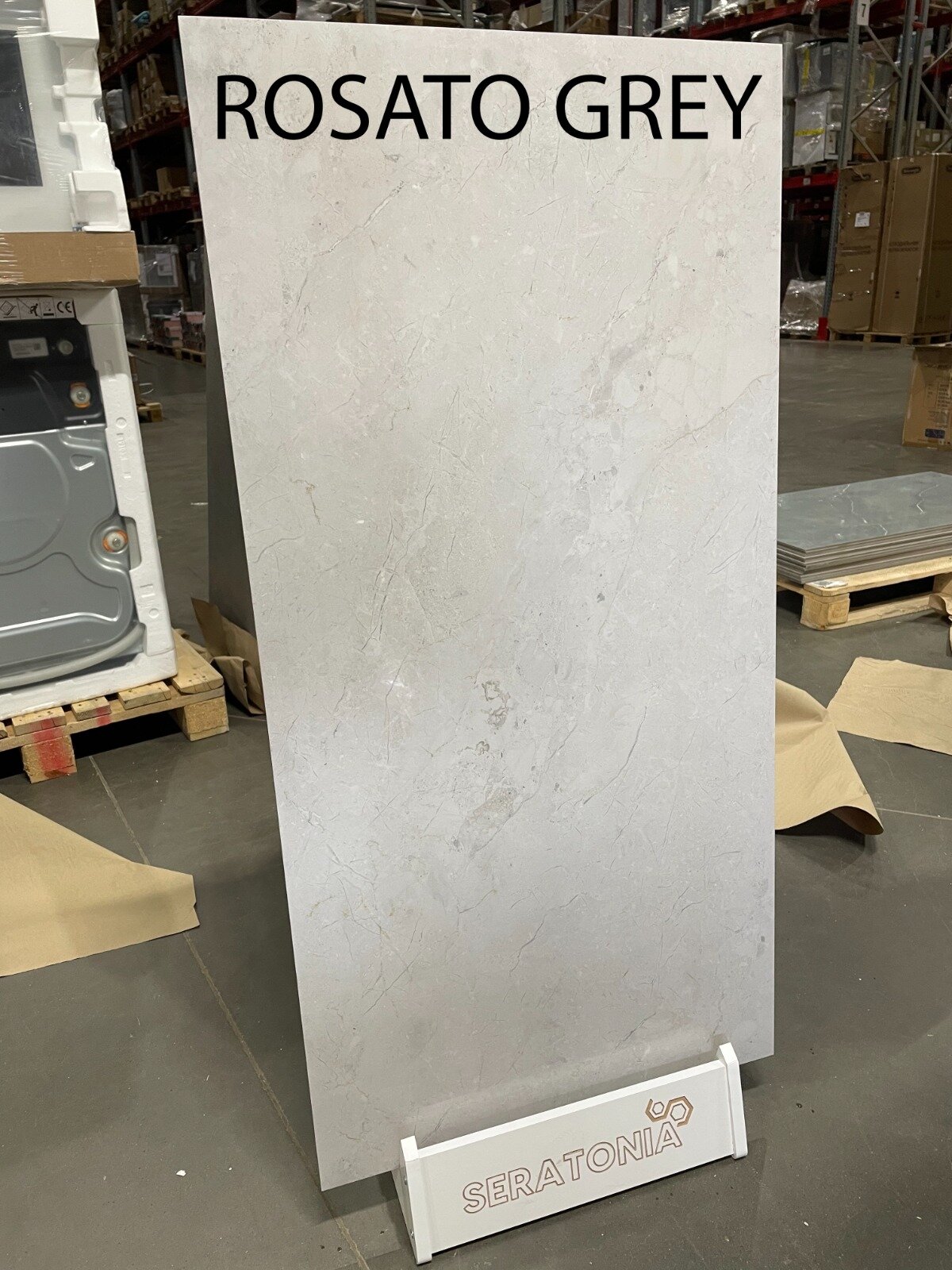 Керамогранит Seratonia ROSATO GREY, глянцевый, цвет серо-бежевый, 120x60 см ( цена за 1 плитку -0,72 м2)