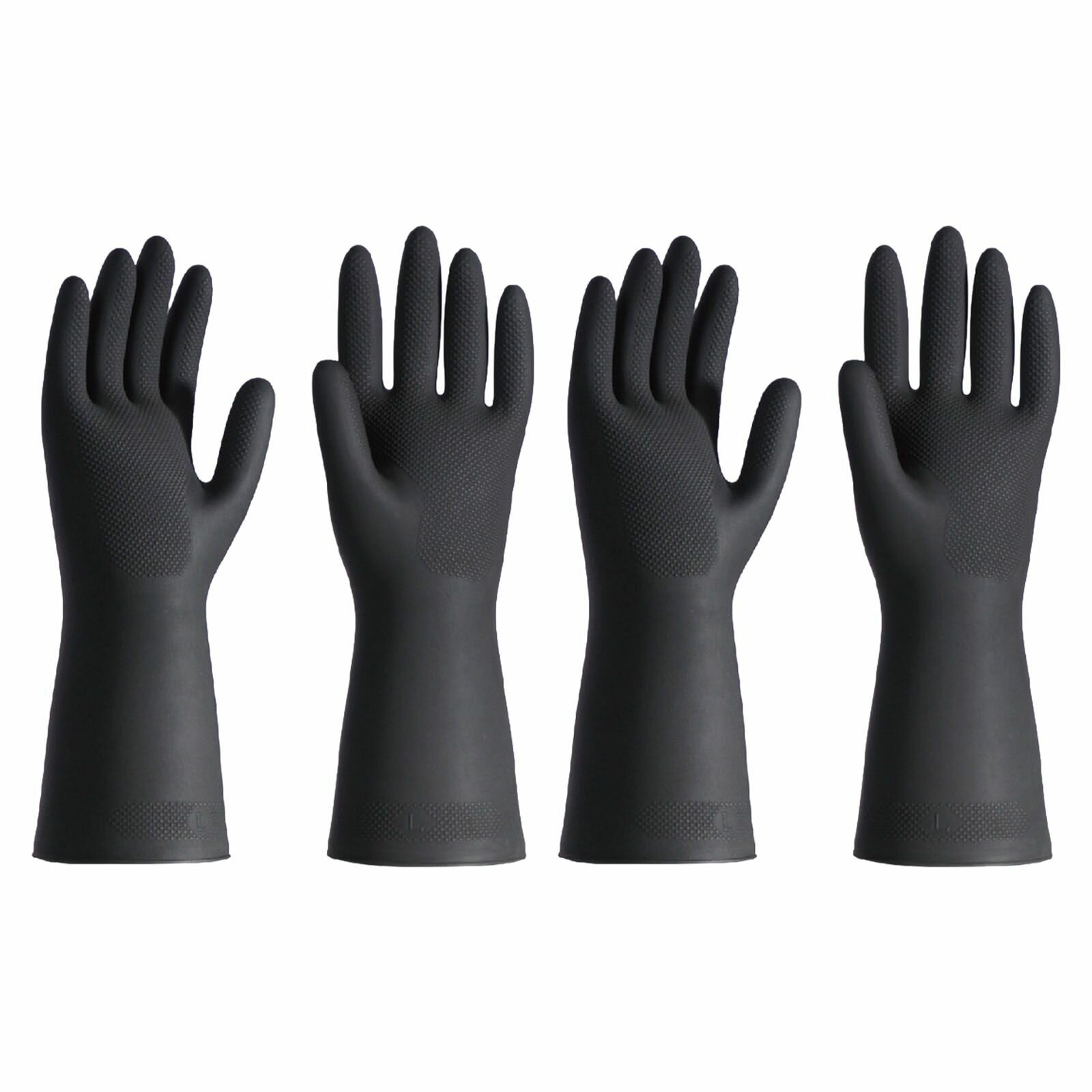 Удобные зеленые и черные рабочие резиновые перчатки с дышащей внутренней частью