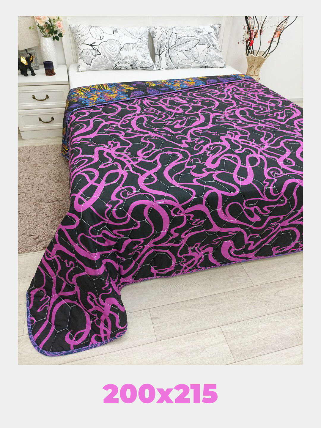 Kerimov Group покрывало, евро, бязь, хлопок 100%, стеганое, двустороннее