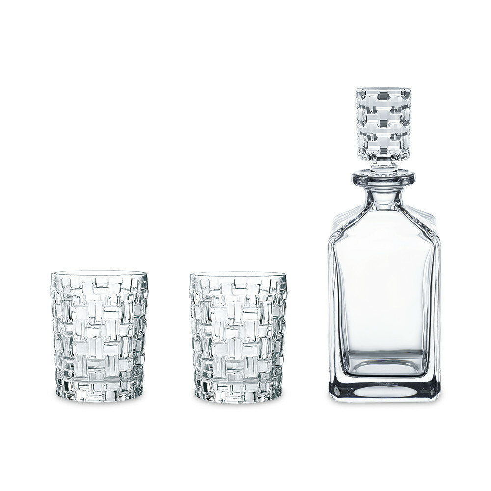 Набор из 3-х предметов: декантер: 750 мл. + 2 стакана: 330 мл, хрустальное стекло N101095 Bossa Nova