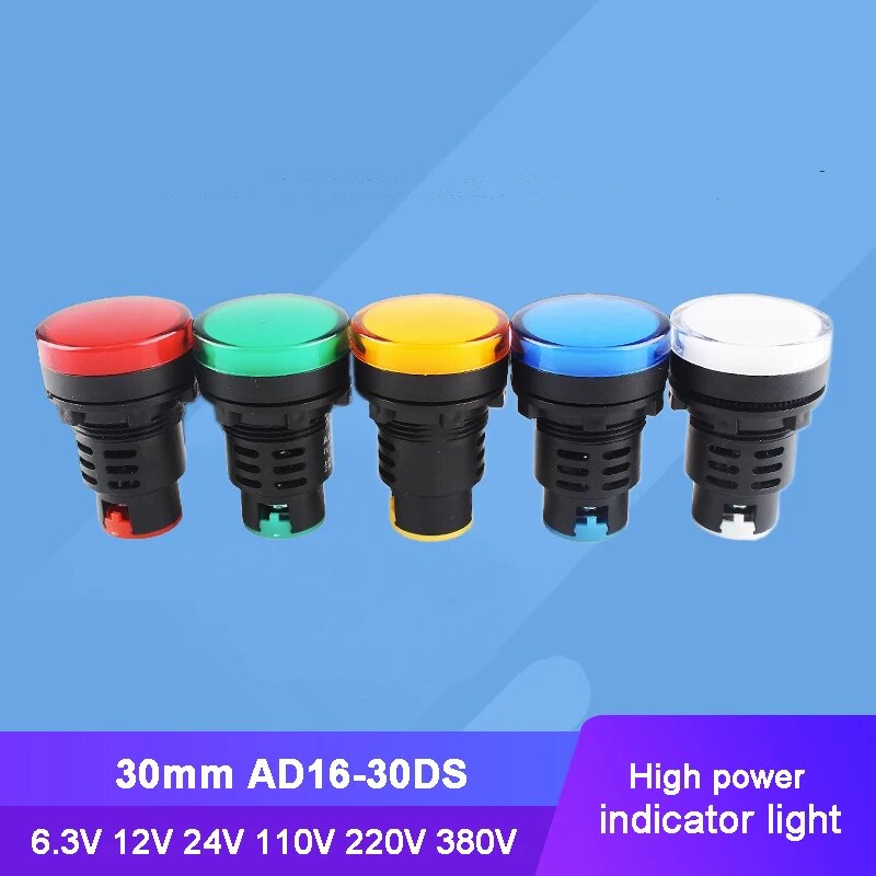 Индикаторная лампа 12V Red, 30 мм