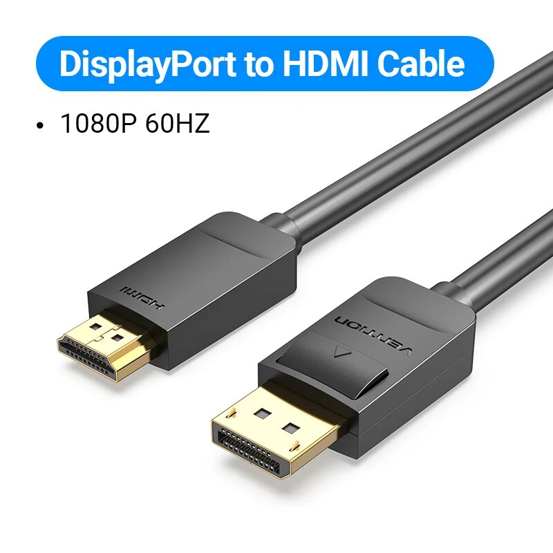 Кабель Vention DisplayPort на HDMI 1.5м, 1080P 60Hz