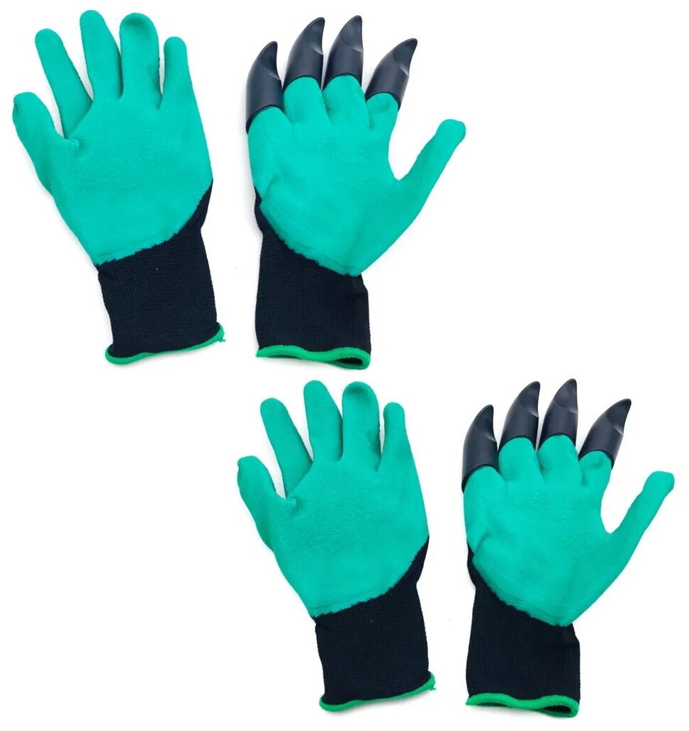 Садовые перчатки с когтями 2 пары