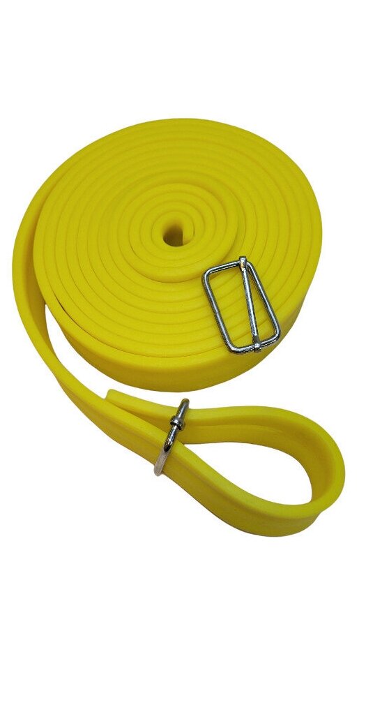 Эспандер лента для фитнеса / жгут для растяжки / жгут для дзюдо не замкнутый желтый 3,5 метра
