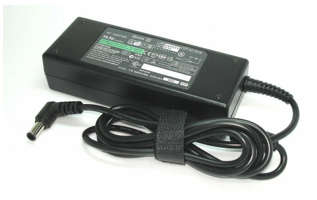 Блок питания для ноутбука Sony 19.5V 3.9A 75W 6.5x4.4mm (PCGA-AC19V1), без кабеля, OEM