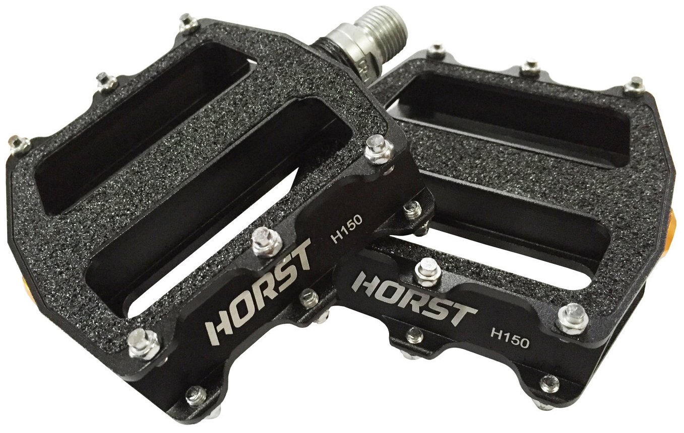 Педали для велосипеда HORST H150 Широкие, 3 промподшипника, ось Cr-Mo. Вес: 375 гр