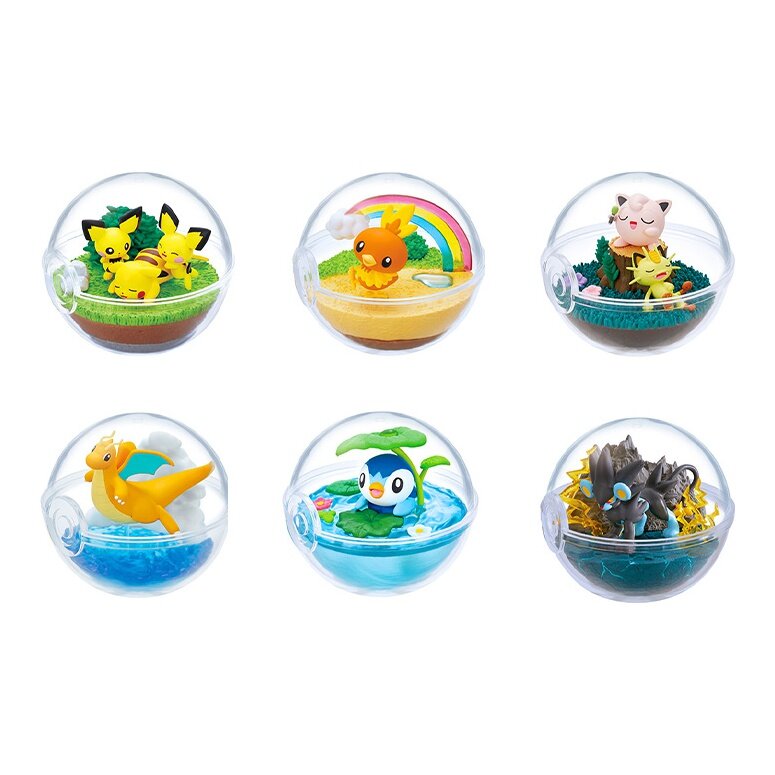 RE MENT Pokémon Collection Ball 9 Play Food Single Mystery Box Целая коробка 6 шт
